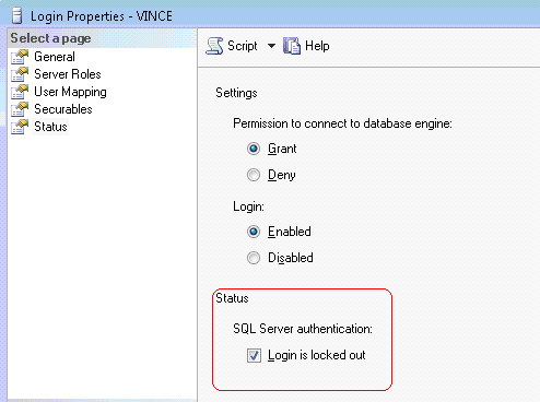 USING SQL SERVER ACCOUNT LOCKOUT FEATURE - Special Topic SA-8